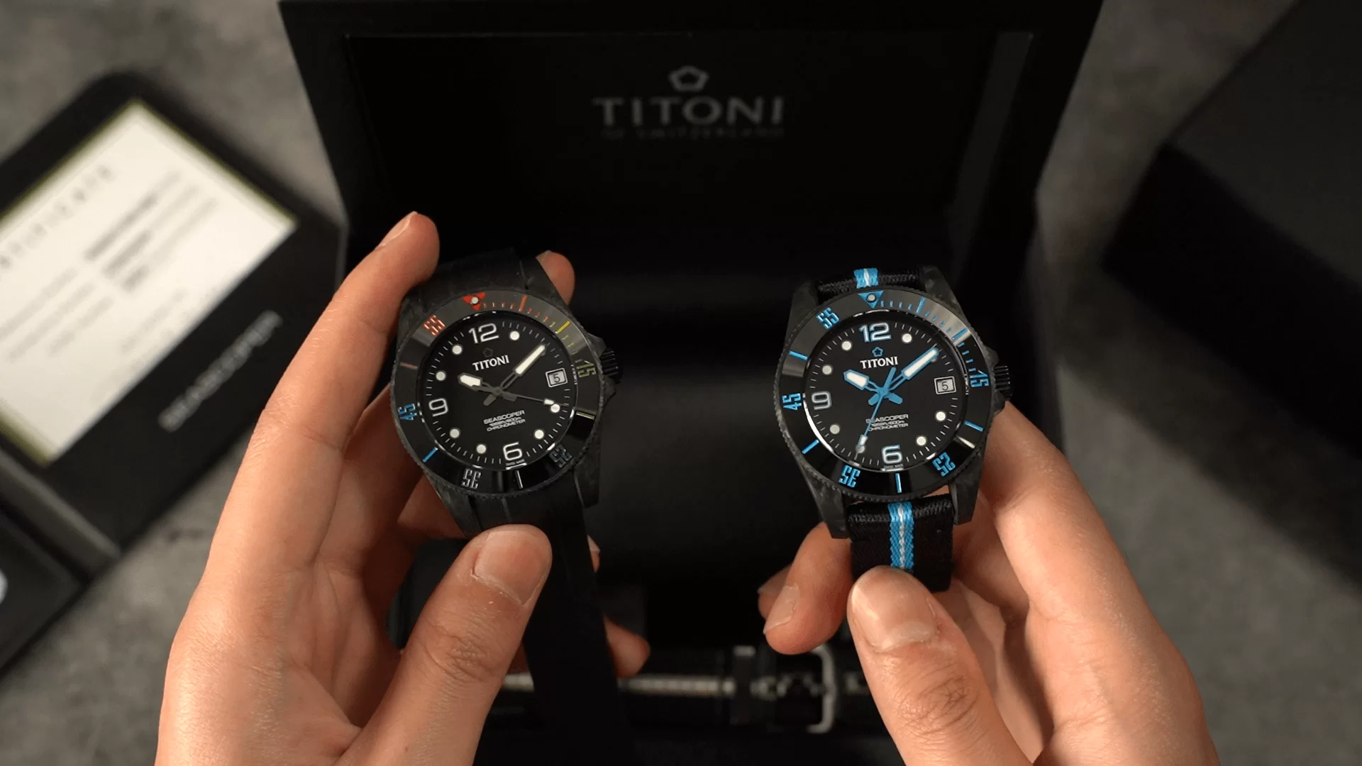 Titoni Seascoper 600 CarbonTech丨全黑碳纖維潛水錶丨又輕盈又時尚 – MingWatch HK